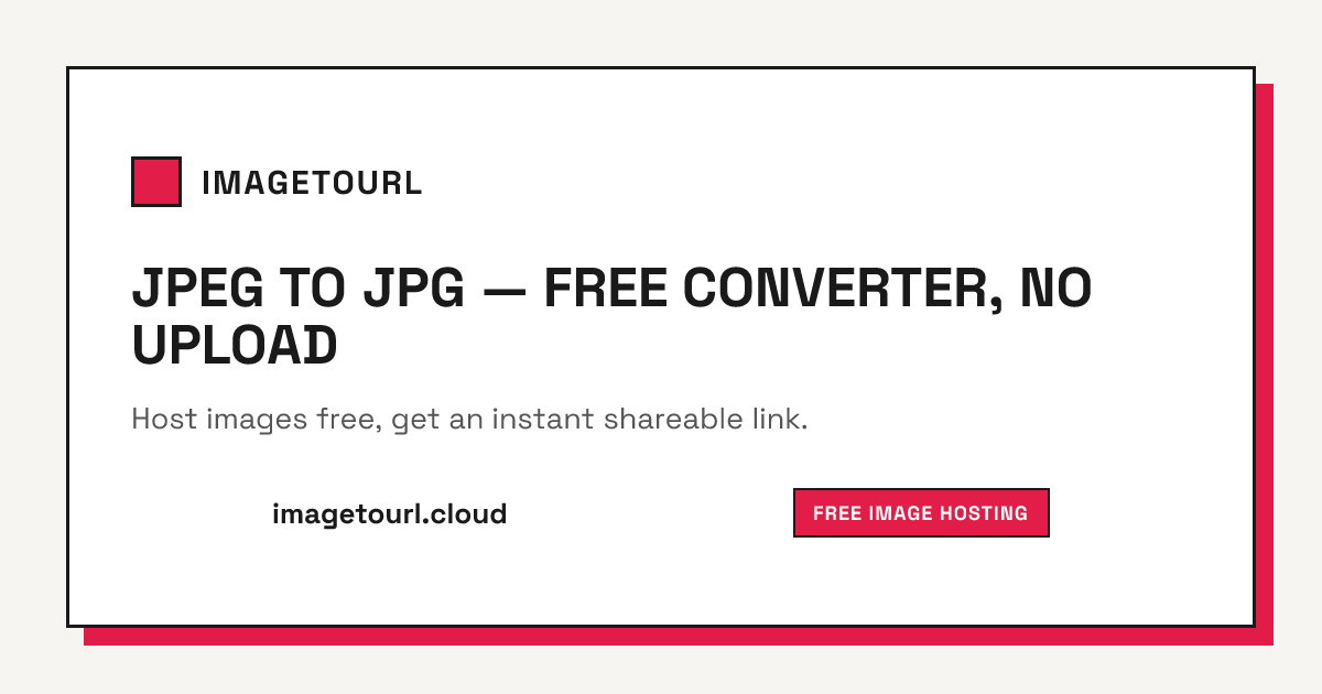 JPEG to JPG — Free Converter, No Upload